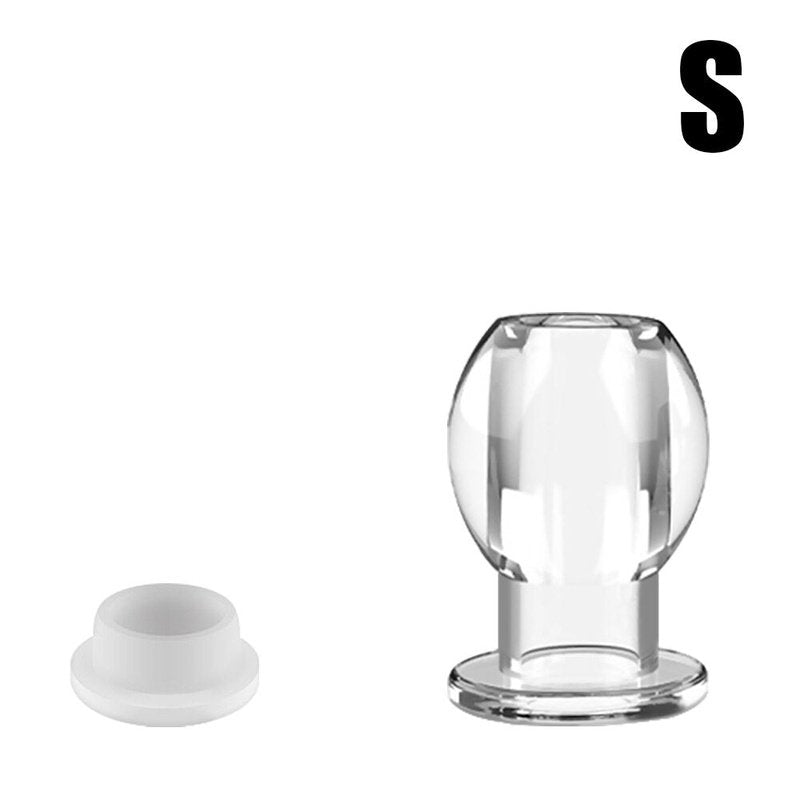 Double Tunnel Plug Transparent | Plug Avenue